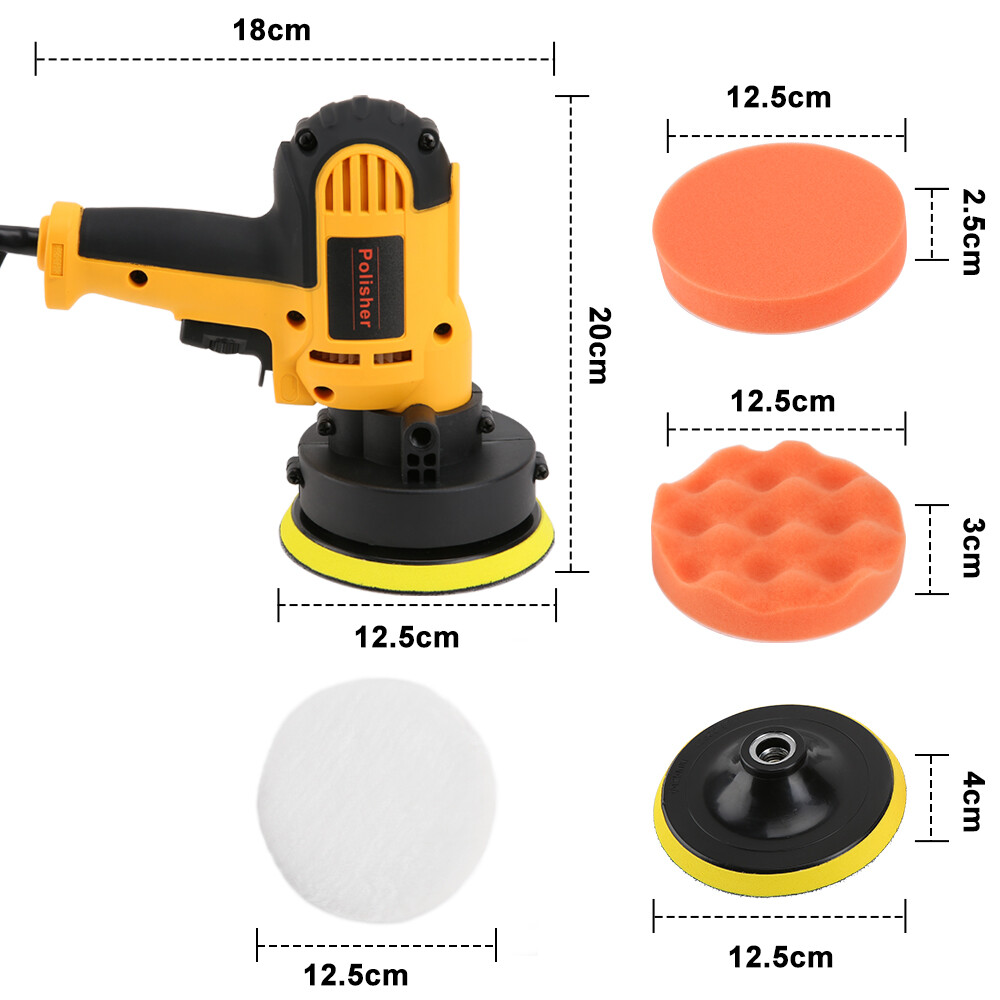 125mm Car Polisher Electric Buffer Machine Kit Home Sander Polish Wax ...